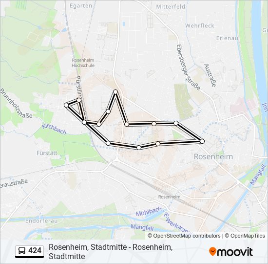424 Route: Schedules, Stops & Maps - Ro Stadtmitte (Updated)