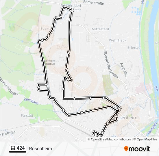 424 Route: Schedules, Stops & Maps - Rosenheim (Updated)
