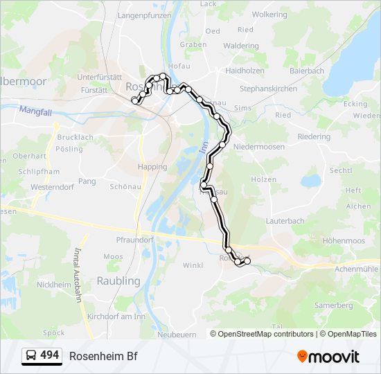 494 Route: Schedules, Stops & Maps - Rosenheim Bf (Updated)
