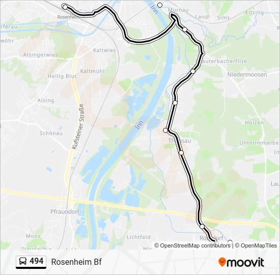 494 Route: Schedules, Stops & Maps - Rosenheim Bf (Updated)