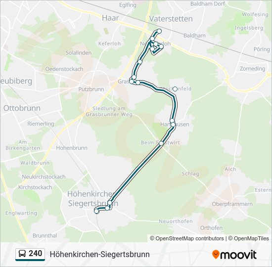 240 Route: Schedules, Stops & Maps - Höhenkirchen-Siegertsbrunn (Updated)