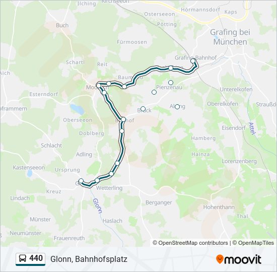 440 Route: Schedules, Stops & Maps - Glonn, Bahnhofsplatz (Updated)
