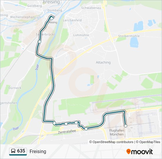 635 Route: Schedules, Stops & Maps - Freising (Updated)