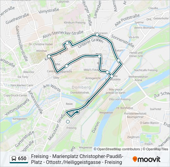 650 Route: Schedules, Stops & Maps - Freising (Updated)