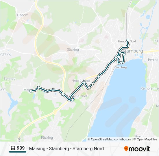 909 Route: Schedules, Stops & Maps - Starnberg Nord (Updated)