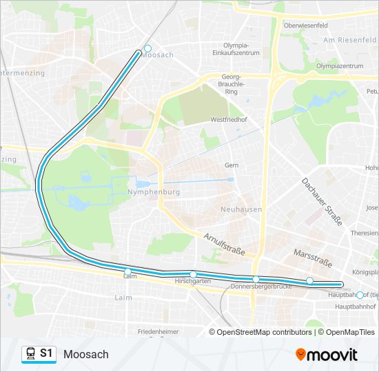 s1 Route: Schedules, Stops & Maps - Moosach (Updated)