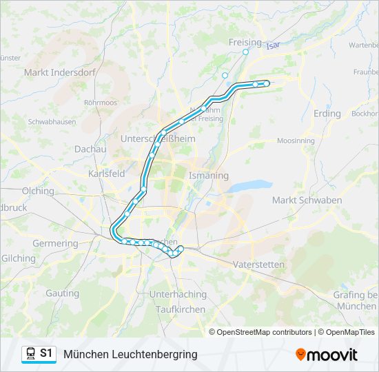 S1 Route: Schedules, Stops & Maps - München Leuchtenbergring (Updated)