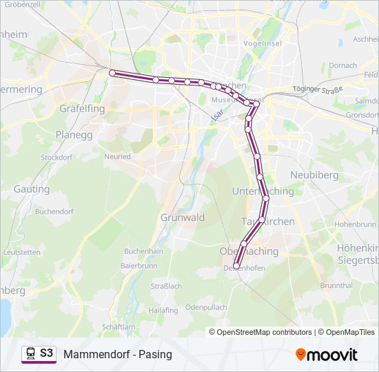 s3 Route: Schedules, Stops & Maps - München-Pasing (Updated)