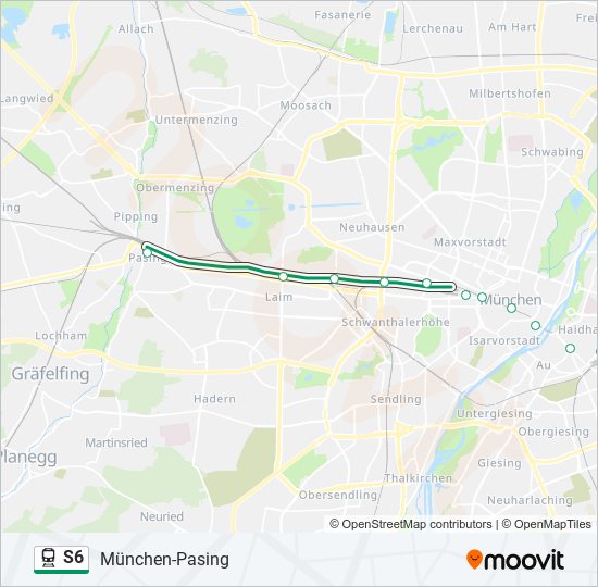 s6 Route: Fahrpläne, Haltestellen & Karten - München-Pasing (Aktualisiert)