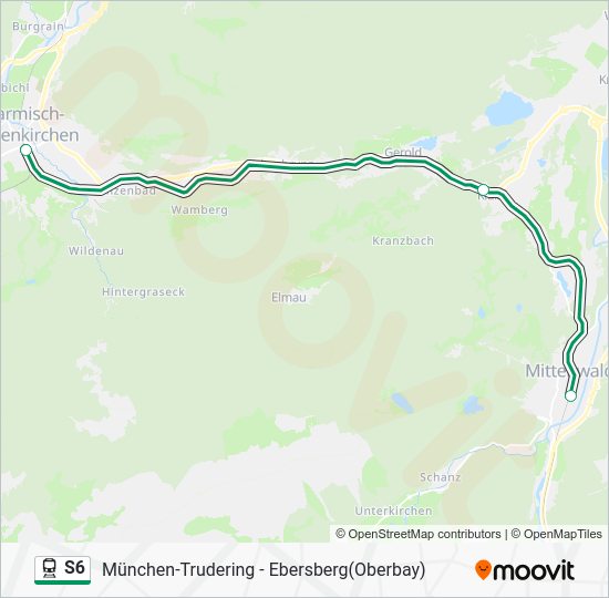 S6 Route: Fahrpläne, Haltestellen & Karten - Mittenwald (Aktualisiert)
