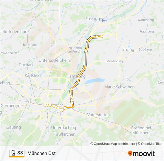 S8 Route: Fahrpläne, Haltestellen & Karten - München Ost (Aktualisiert)