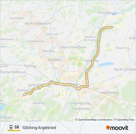 S8 Route: Schedules, Stops & Maps - Gilching-Argelsried (Updated)