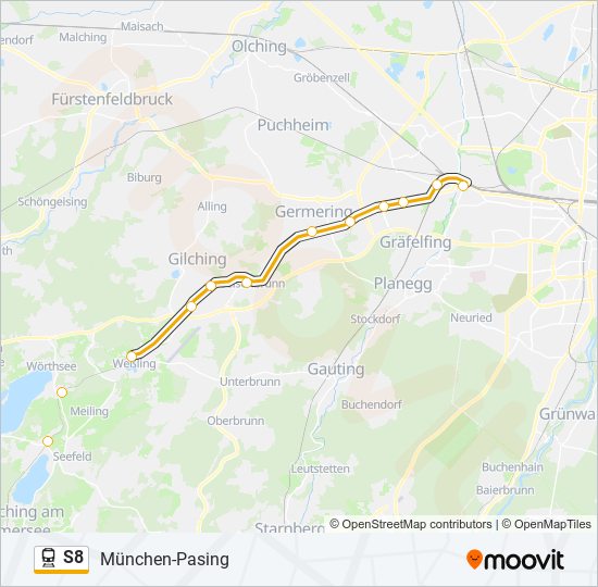 s8 Route: Schedules, Stops & Maps - München-Pasing (Updated)