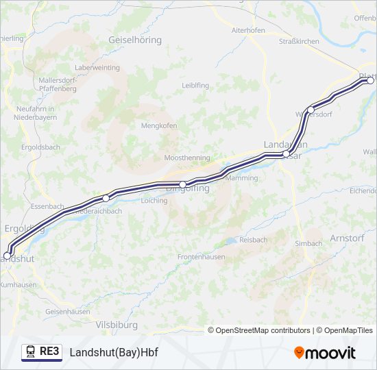 re3 Route: Schedules, Stops & Maps - Landshut(Bay)Hbf (Updated)