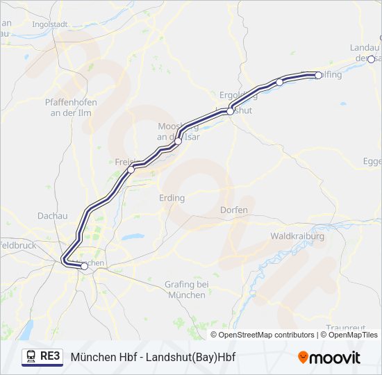 re3 Route: Schedules, Stops & Maps - Dingolfing (Updated)