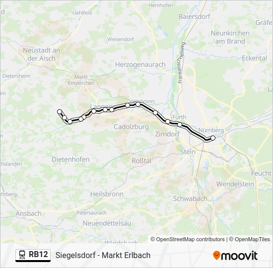 RB12 Route: Schedules, Stops & Maps - Nürnberg Hbf (Updated)