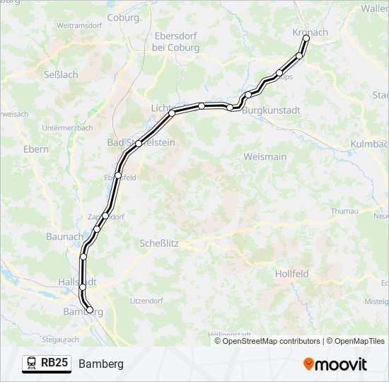 rb25 Route: Fahrpläne, Haltestellen & Karten - Bamberg (Aktualisiert)