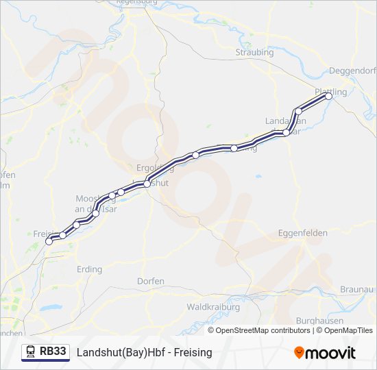 rb33 Route: Schedules, Stops & Maps - Plattling (Updated)
