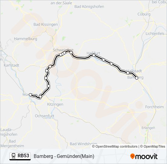 rb53 Route: Schedules, Stops & Maps - Würzburg Hbf (Updated)