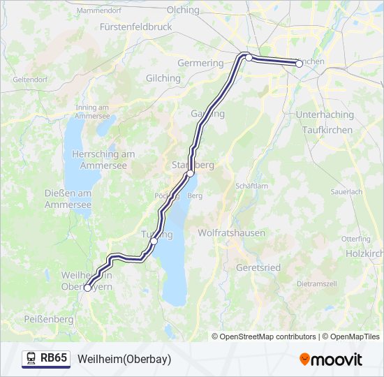 rb65 Route: Schedules, Stops & Maps - Weilheim(Oberbay) (Updated)