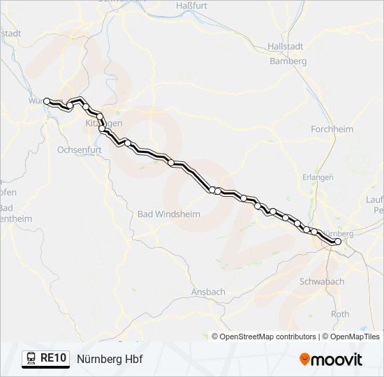 re10 Route: Schedules, Stops & Maps - Nürnberg Hbf (Updated)