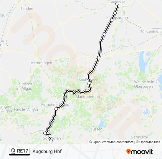 re17 Route: Schedules, Stops & Maps - Augsburg Hbf (Updated)