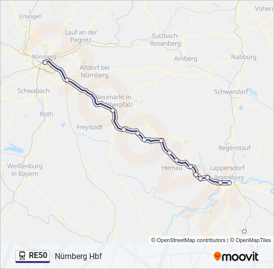 re50 Route: Schedules, Stops & Maps - Nürnberg Hbf (Updated)