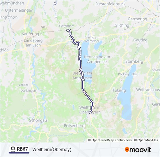 rb67 Route: Schedules, Stops & Maps - Weilheim(Oberbay) (Updated)