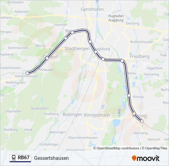 rb67 Route: Schedules, Stops & Maps - Gessertshausen (Updated)