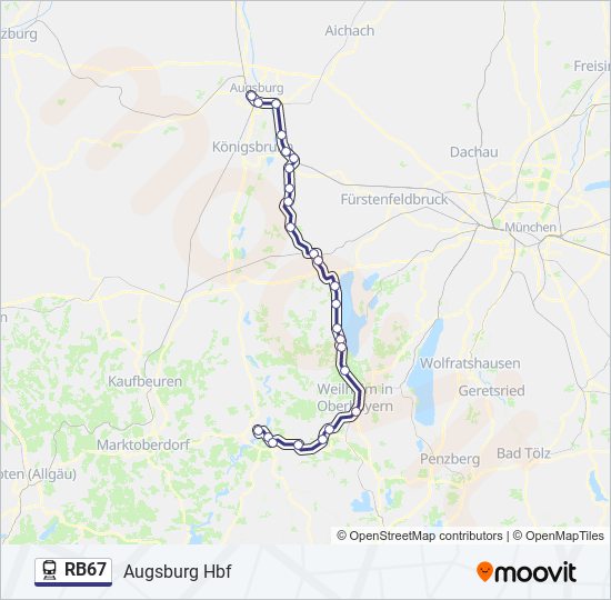 rb67 Route: Schedules, Stops & Maps - Augsburg Hbf (Updated)