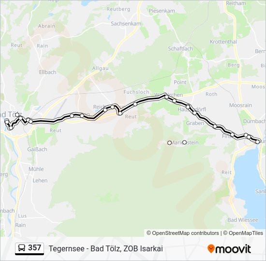 357 Route: Schedules, Stops & Maps - Gmund (Tegernsee) (Updated)
