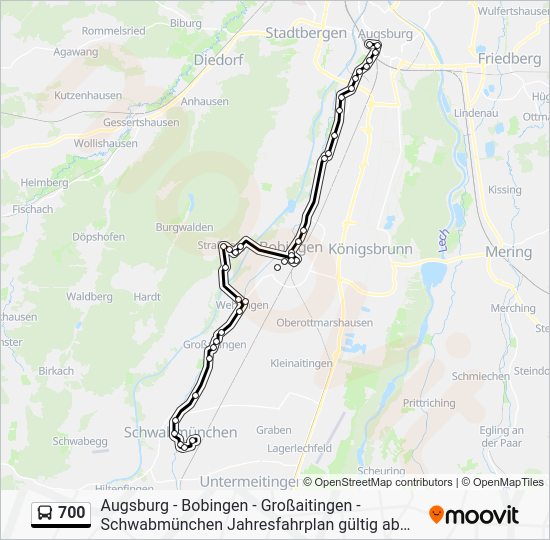 700 Route: Schedules, Stops & Maps - Schwabmünchen, Schulzentrum (Updated)