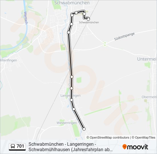 701 Route: Schedules, Stops & Maps - Langerringen, Schwabmühlh.Str ...