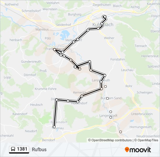 1381 Route: Schedules, Stops & Maps - Rufbus (Updated)