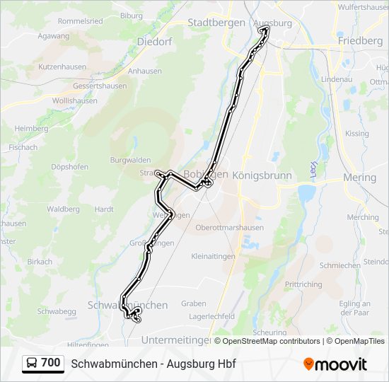 700 Route: Schedules, Stops & Maps - Augsburg Hbf Über Straßberg (Updated)