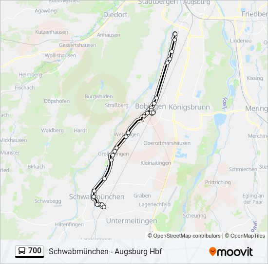 700 Route: Schedules, Stops & Maps - Göggingen, Rathaus (Updated)