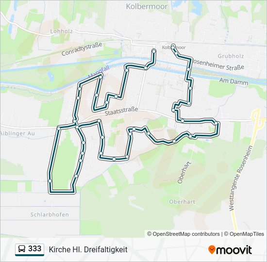 333 Route: Schedules, Stops & Maps - Kirche Hl. Dreifaltigkeit (Updated)