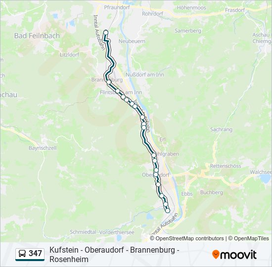 347 Route: Fahrpläne, Haltestellen & Karten - Raubling, Gymnasium ...