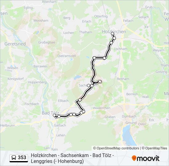 353 Route: Schedules, Stops & Maps - Bad Tölz, Brauerei (Updated)