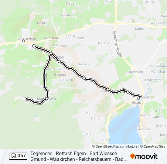357 Route: Schedules, Stops & Maps - Gmund, Bahnhof (Updated)