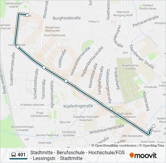 401 Route: Schedules, Stops & Maps - Hochschule / Fos (Updated)
