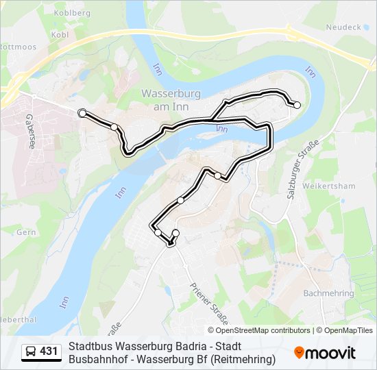 431 Route: Schedules, Stops & Maps - Wasserburg, Schmerbeckstraße (Updated)