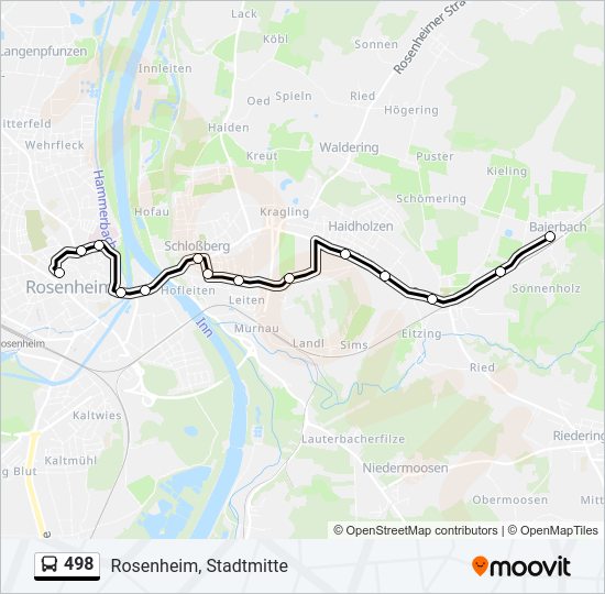 498 Route: Schedules, Stops & Maps - Rosenheim, Stadtmitte (Updated)