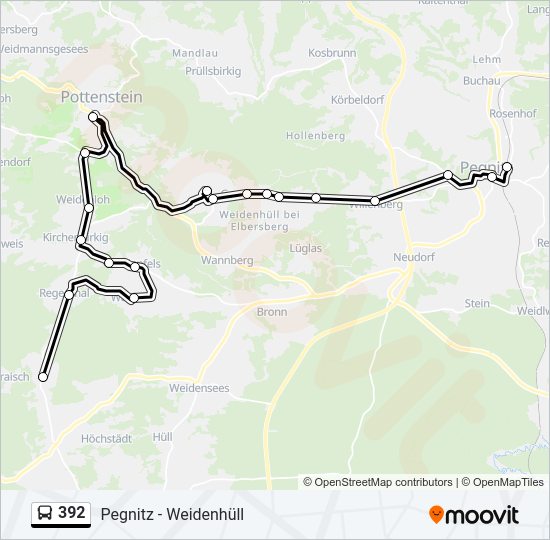 392 Route: Schedules, Stops & Maps - Weidenhüll (Updated)