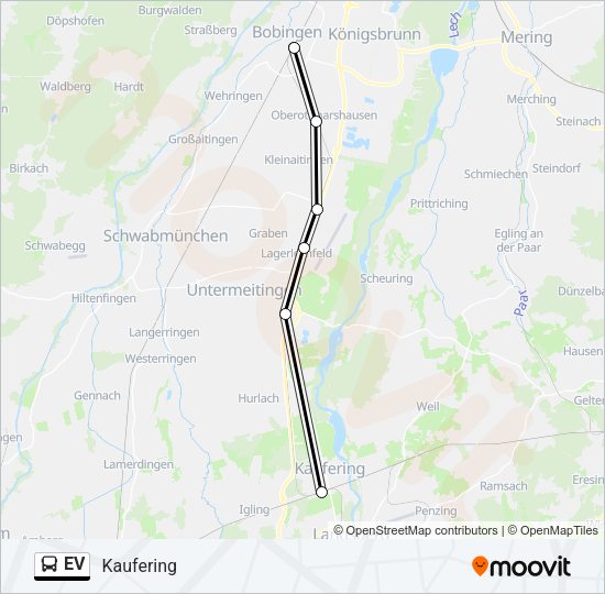 ev Route: Schedules, Stops & Maps - Kaufering (Updated)