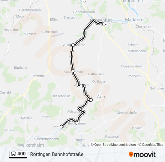 400 Route: Schedules, Stops & Maps - Röttingen Bahnhofstraße (Updated)
