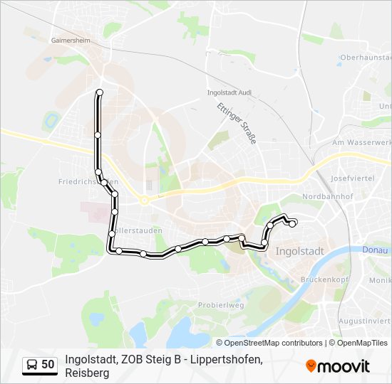 50 Route: Schedules, Stops & Maps - Gaimersheim Gewerbegebiet (Updated)