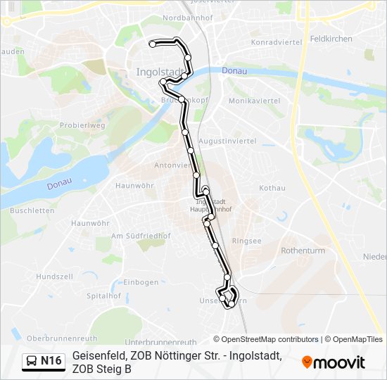 n16 Route: Schedules, Stops & Maps - Unsernherrn (Updated)