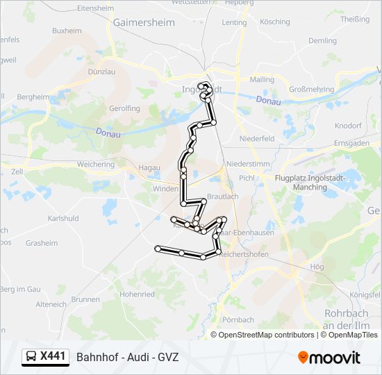 x441 Route: Schedules, Stops & Maps - Karlskron-Pobenhausen, Kirche ...