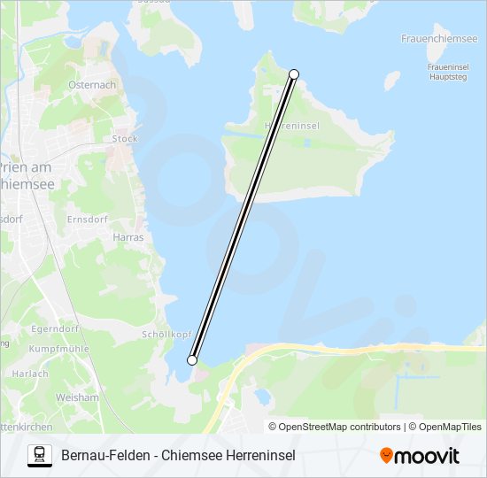 chiemseeschifffahrt Route: Schedules, Stops & Maps - Bernau-Felden ...